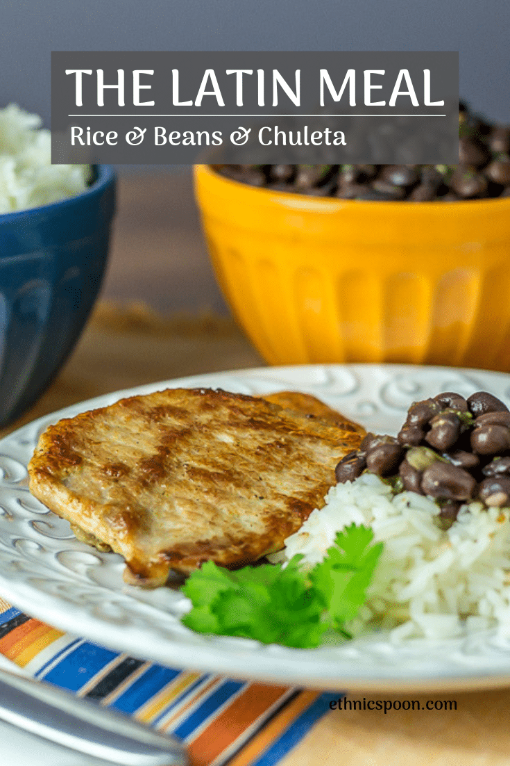 Black Beans and Rice with Pork Chops - The Latin Meal
