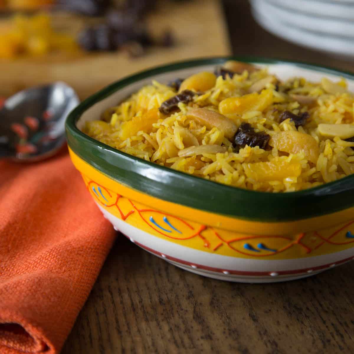Basmati Rice with Apricots and Almonds - Analida's Ethnic Spoon
