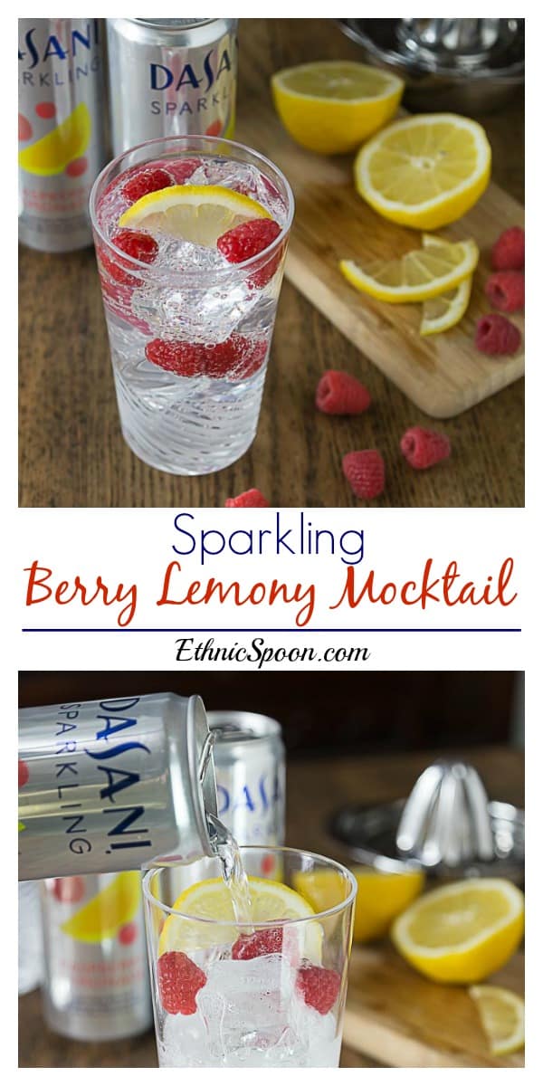 Sparkling Berry Lemony Mocktail - Analida's Ethnic Spoon