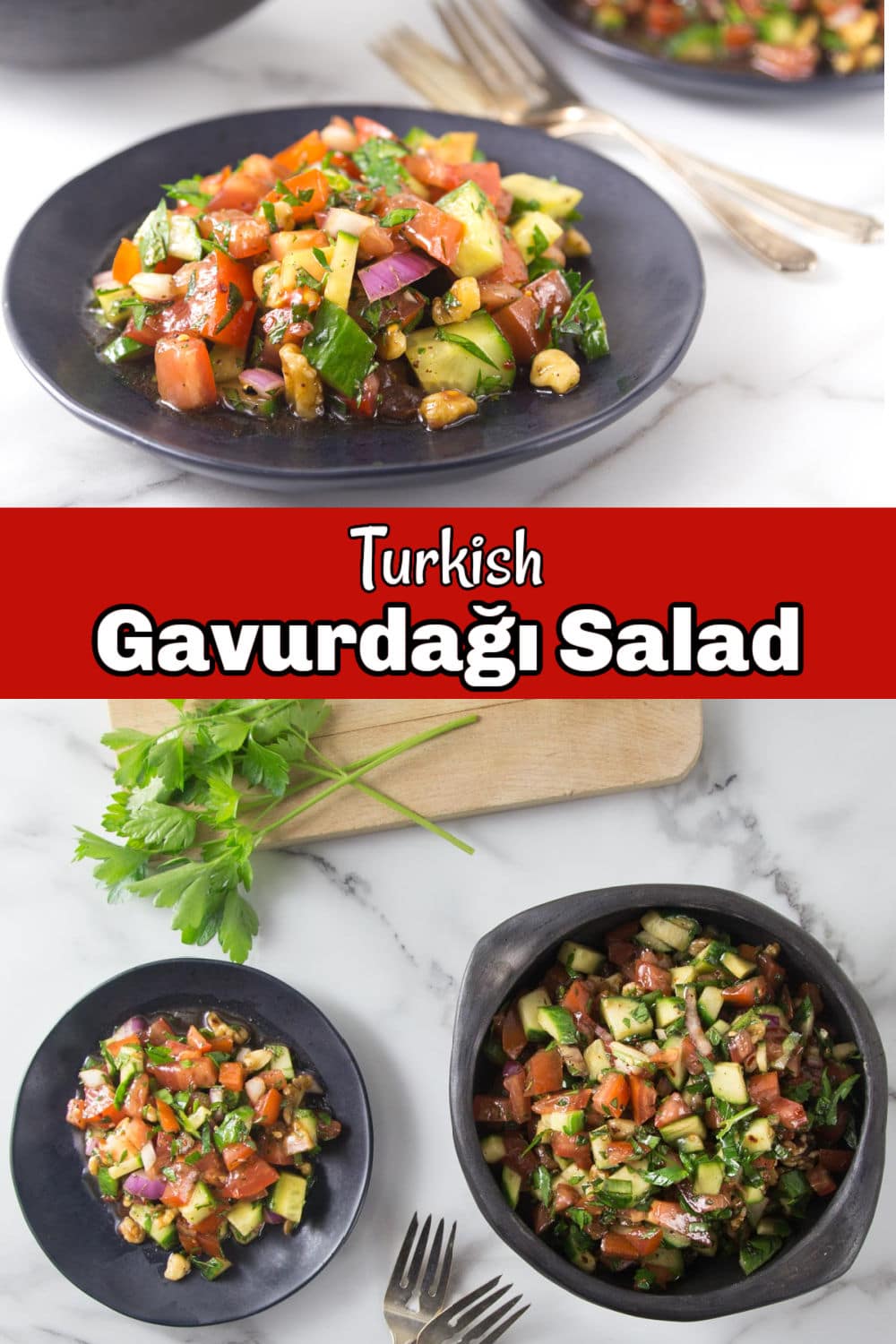 Turkish Tomato, Walnut Salad - Gavurdagi - Analida's Ethnic Spoon